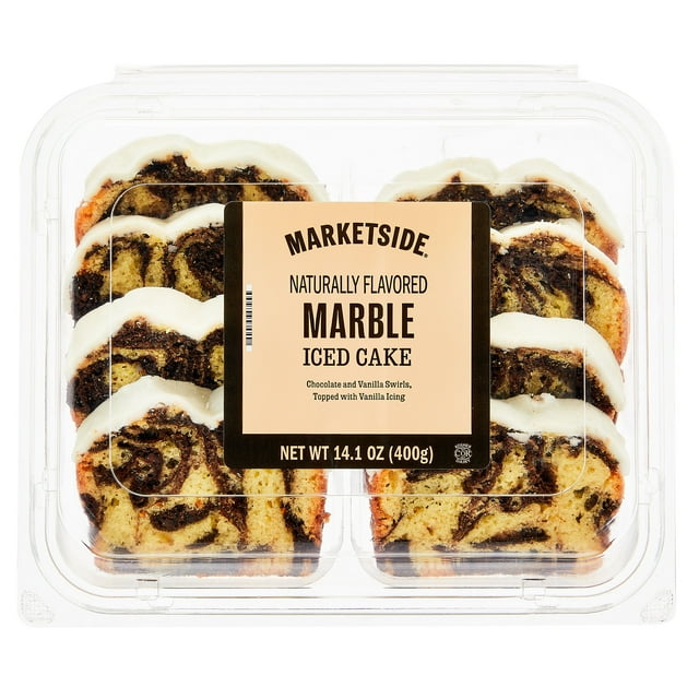 Marketside Iced Marble Sliced Loaf Cake, 14.1 oz, 8 Count - Walmart.com