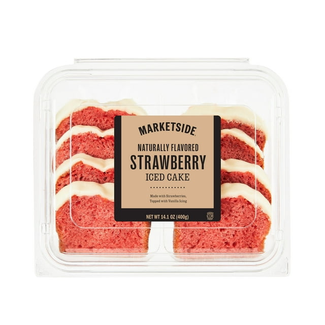 Marketside Iced Strawberry Sliced Loaf Cake, 14 oz, 8 Count - Walmart.com