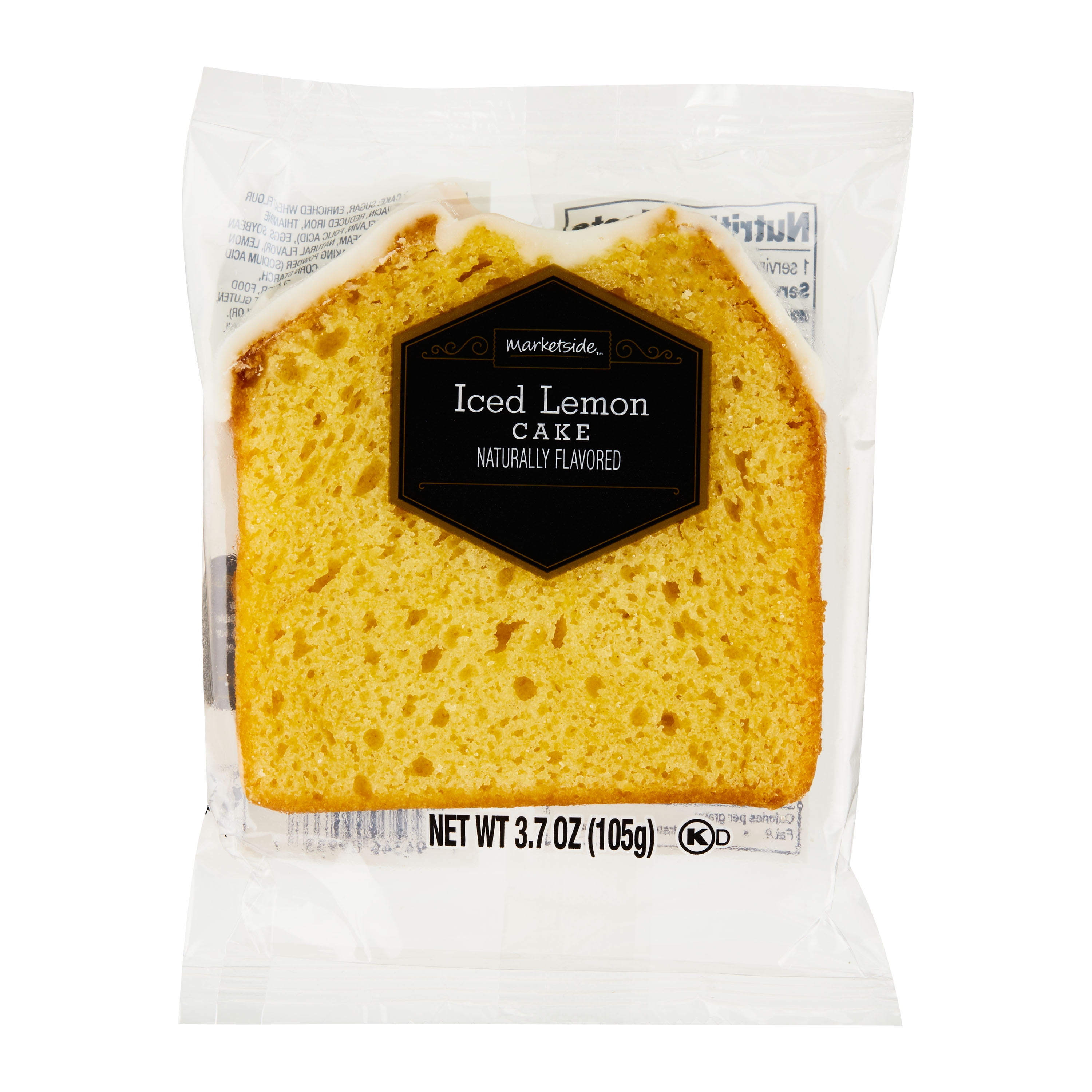Marketside Individually Wrapped Iced Lemon Cake, 3.7 oz, 1 Count ...