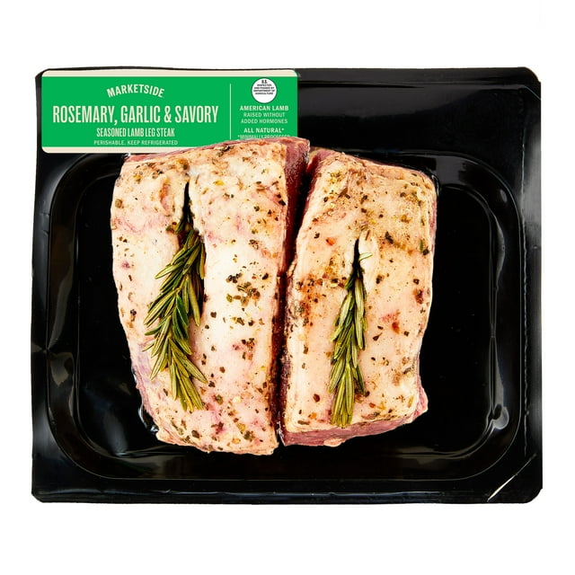 Marketside Lamb Leg Steak, Seasoned, 0.6-1.6 lb (Fresh) - Walmart.com