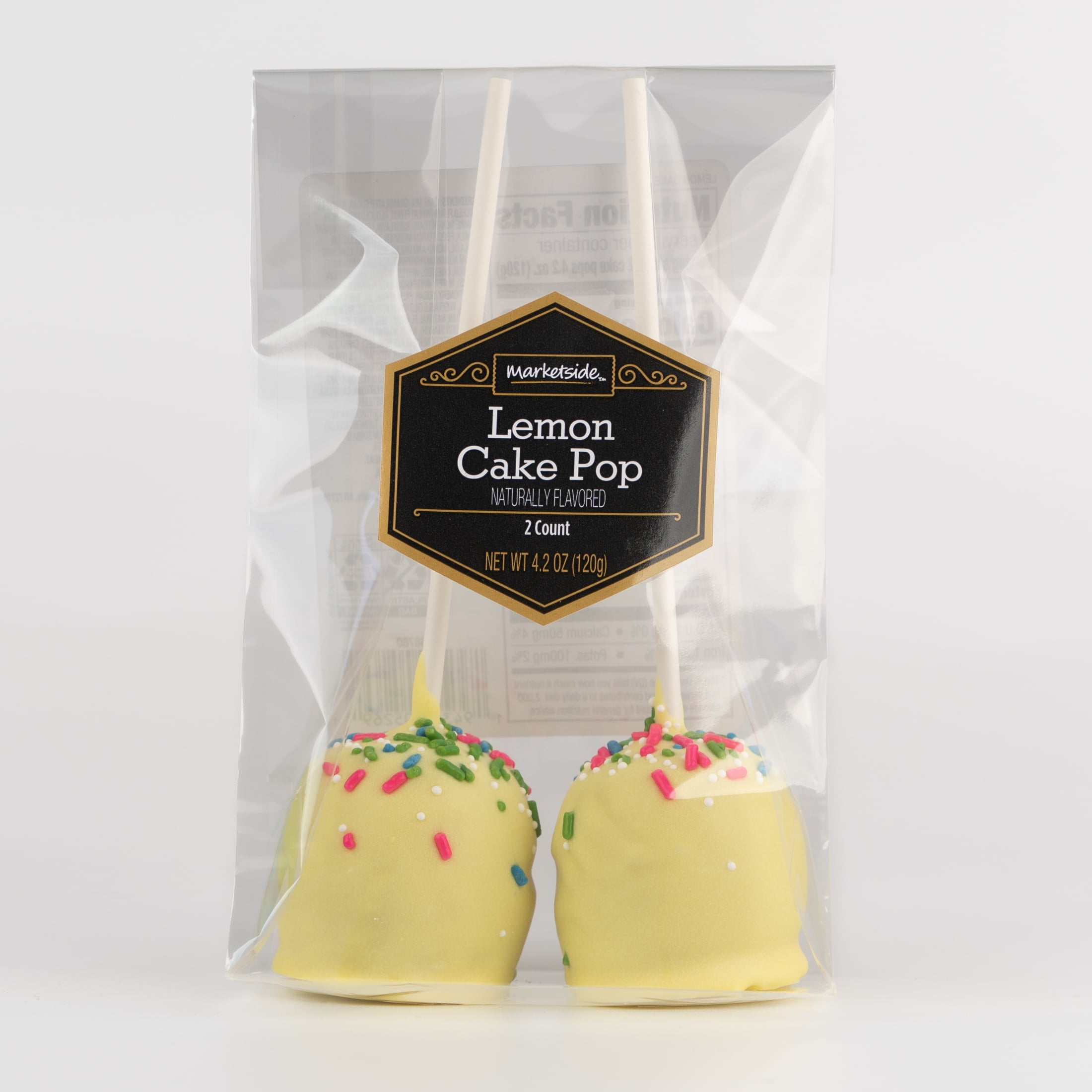 Marketside Lemon Cake Pops Ready to Eat 2 Count Pack Moist Lemon ...