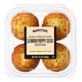 Marketside Lemon Poppy Seed Regular Baked Muffins, 14 oz, 4 Count ...