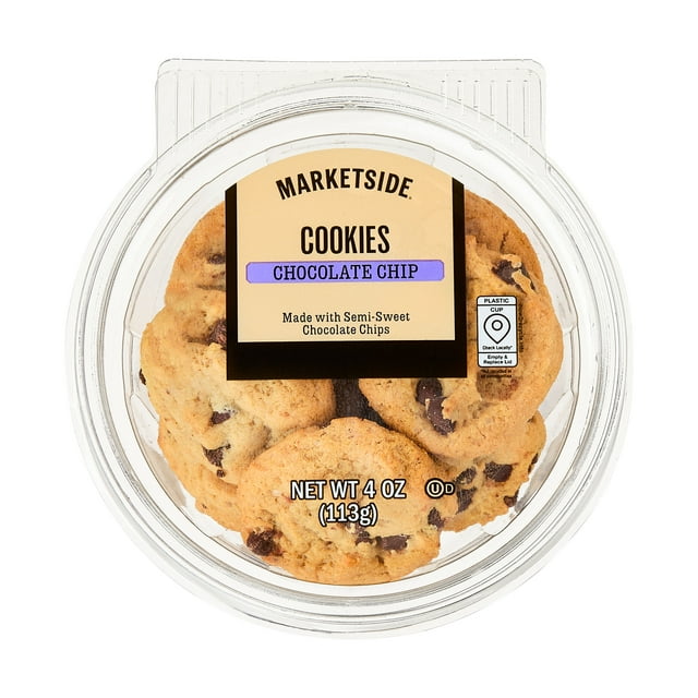 Marketside Mini Chocolate Chip Baked Cookies, 4 oz, 8 Count - Walmart ...