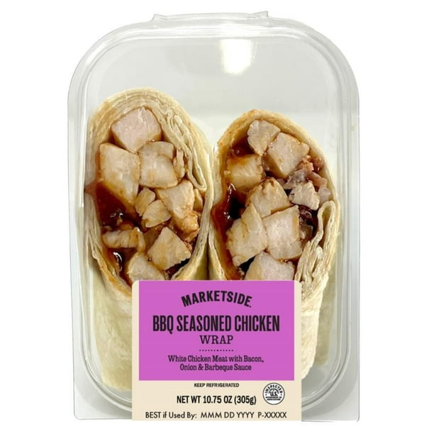 Marketside BBQ Chicken Wrap, 10.75 oz., 1 Count (Refrigerated ...