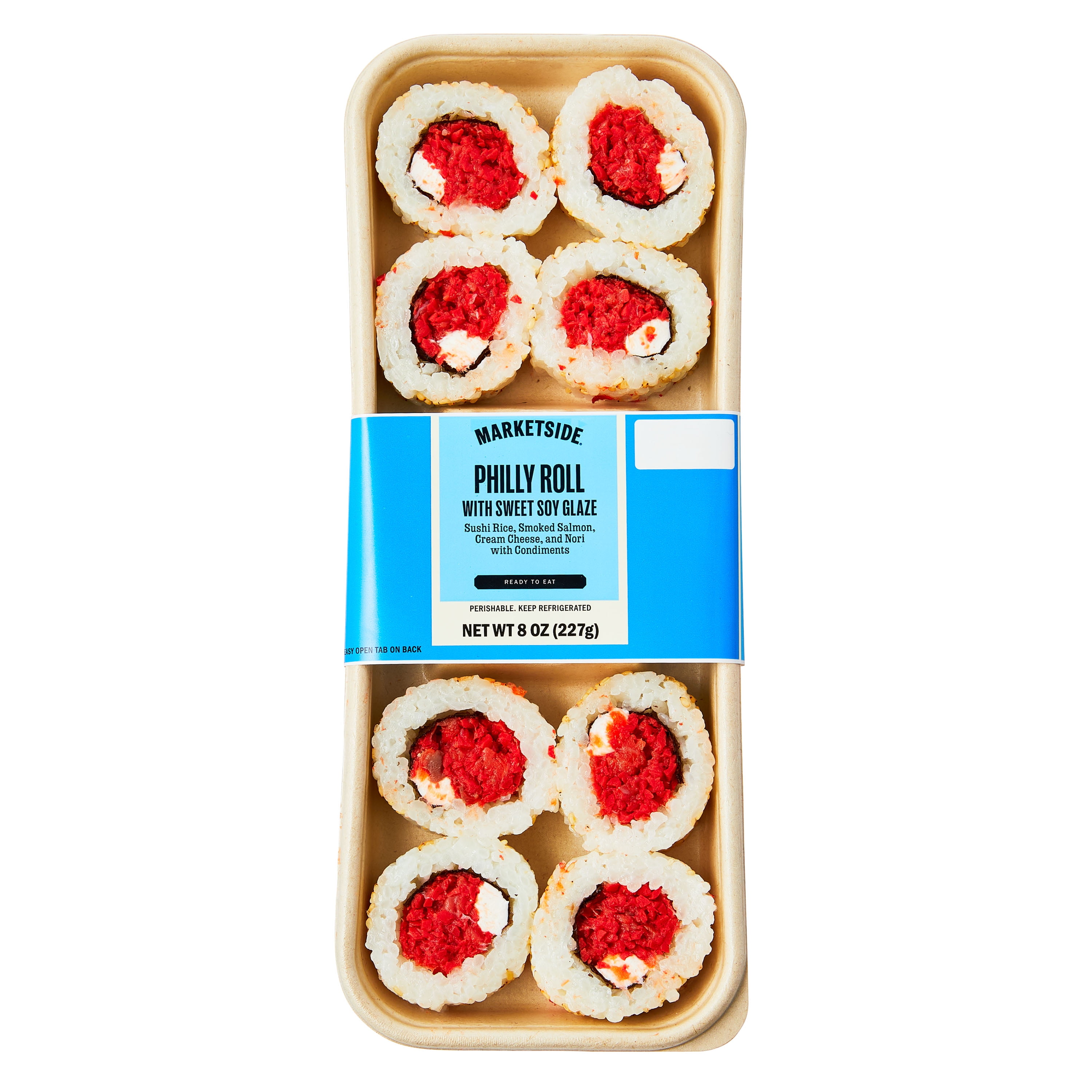 Marketside Philly Roll Sushi with Sweet Soy Glaze, 8 oz (Ready to Eat ...