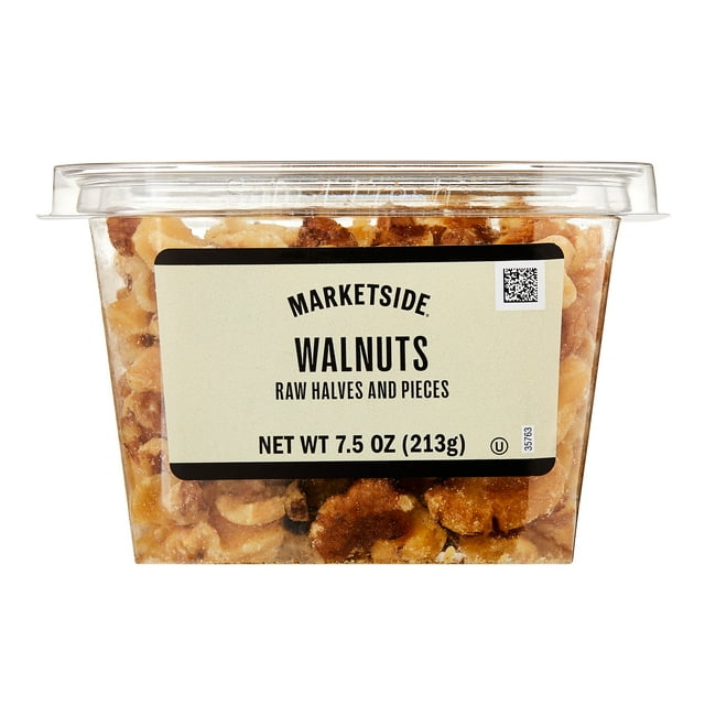 Marketside Raw Walnuts Halves and Pieces, 7.5 oz Tub - Walmart.com