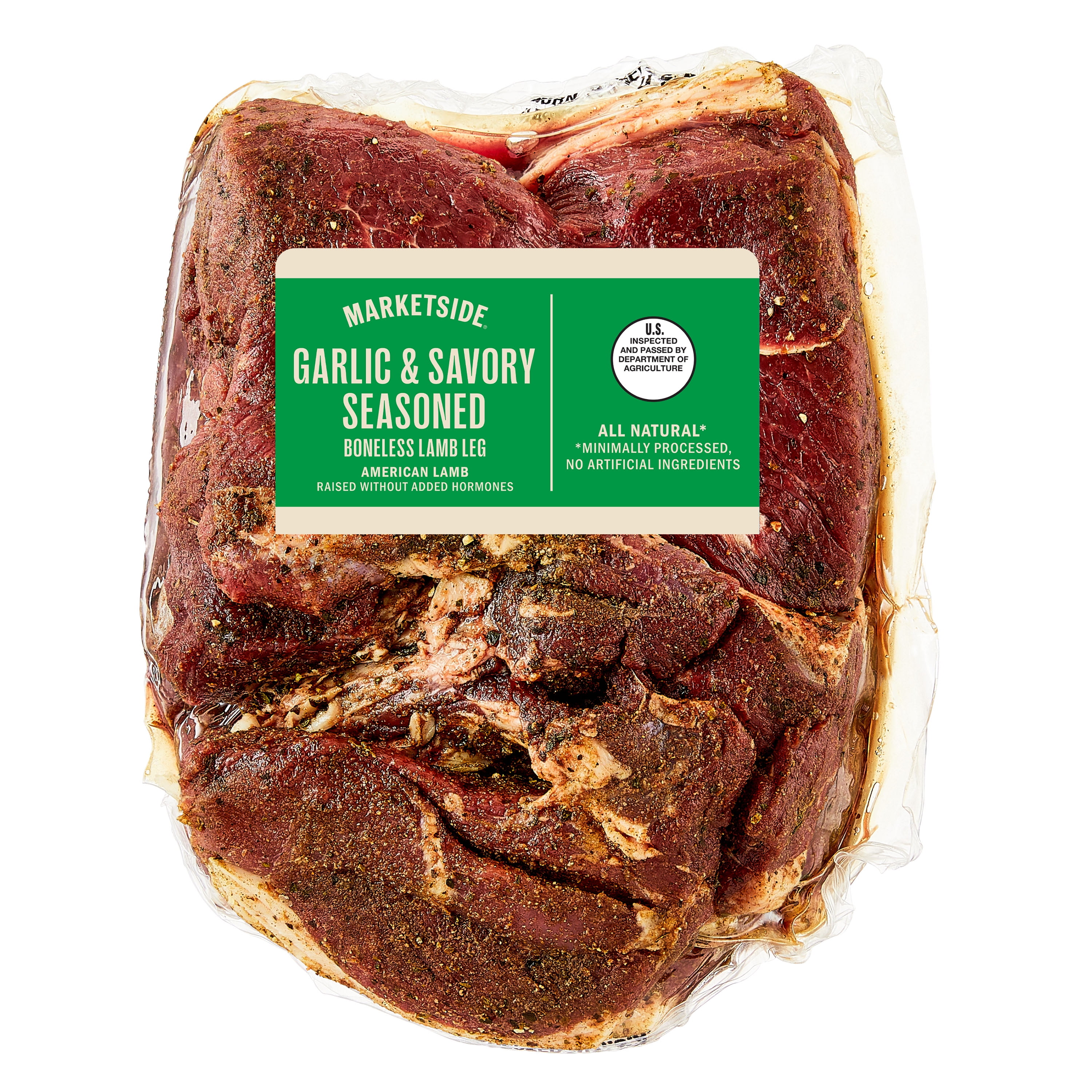 Marketside Seasoned Lamb Leg 1.25-3.40 lb All-Natural, Tender ...