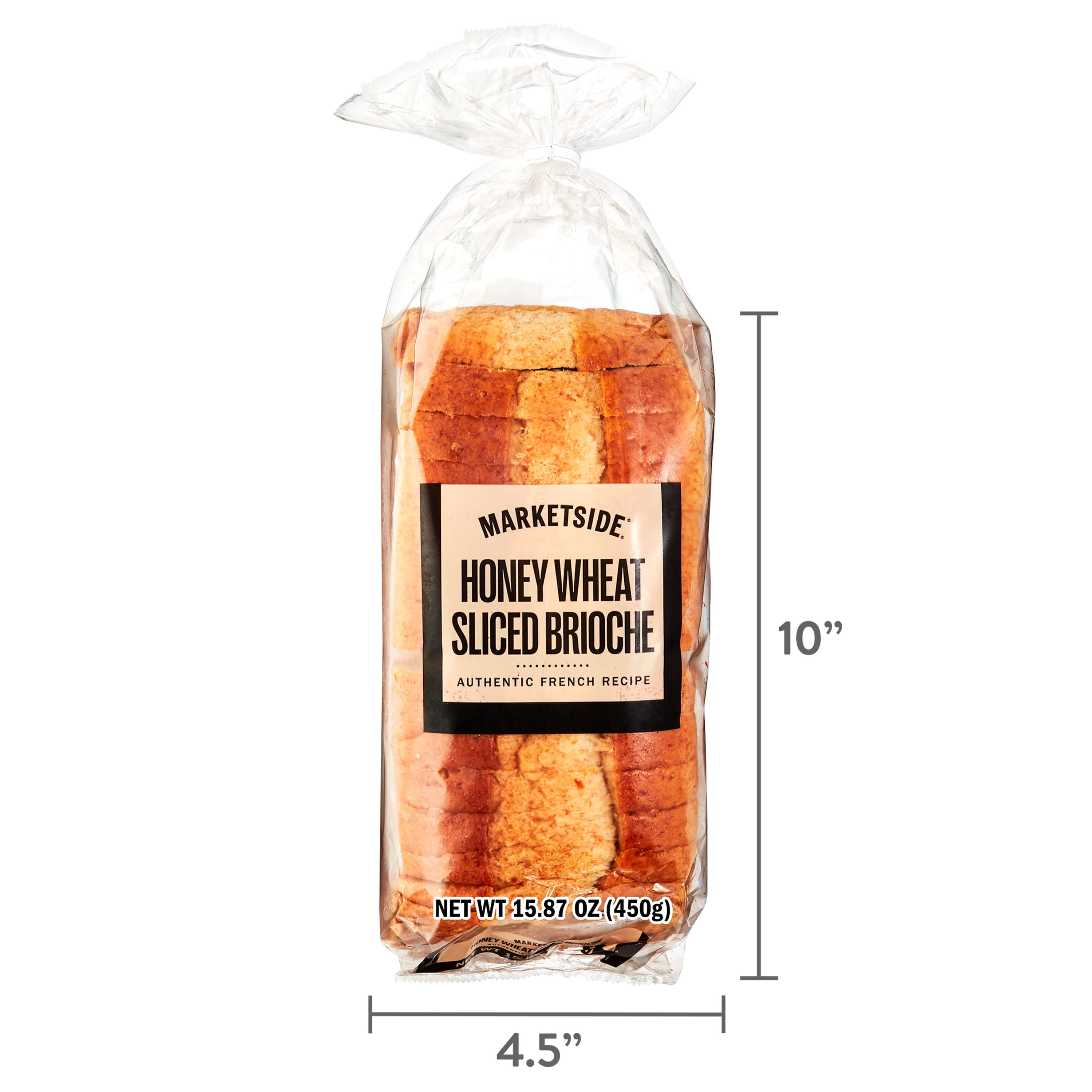 Marketside Sliced Honey Wheat Brioche Bread 15.87 oz, French recipe ...