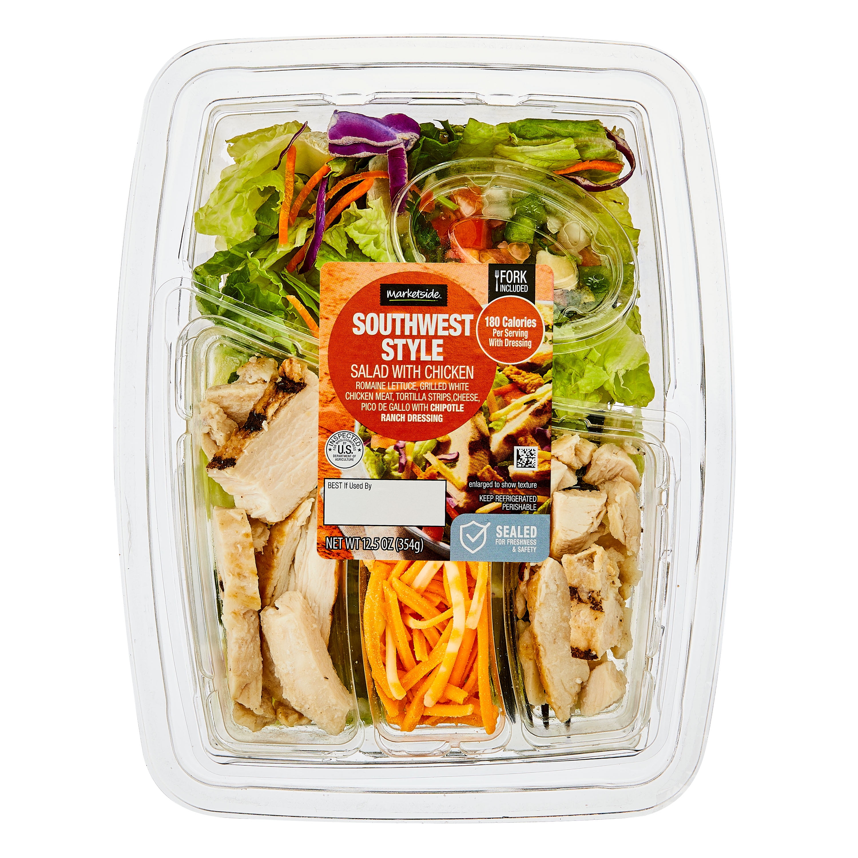 Marketside Southwest Style Salad, 12.5 oz, Fresh Deli - Walmart.com