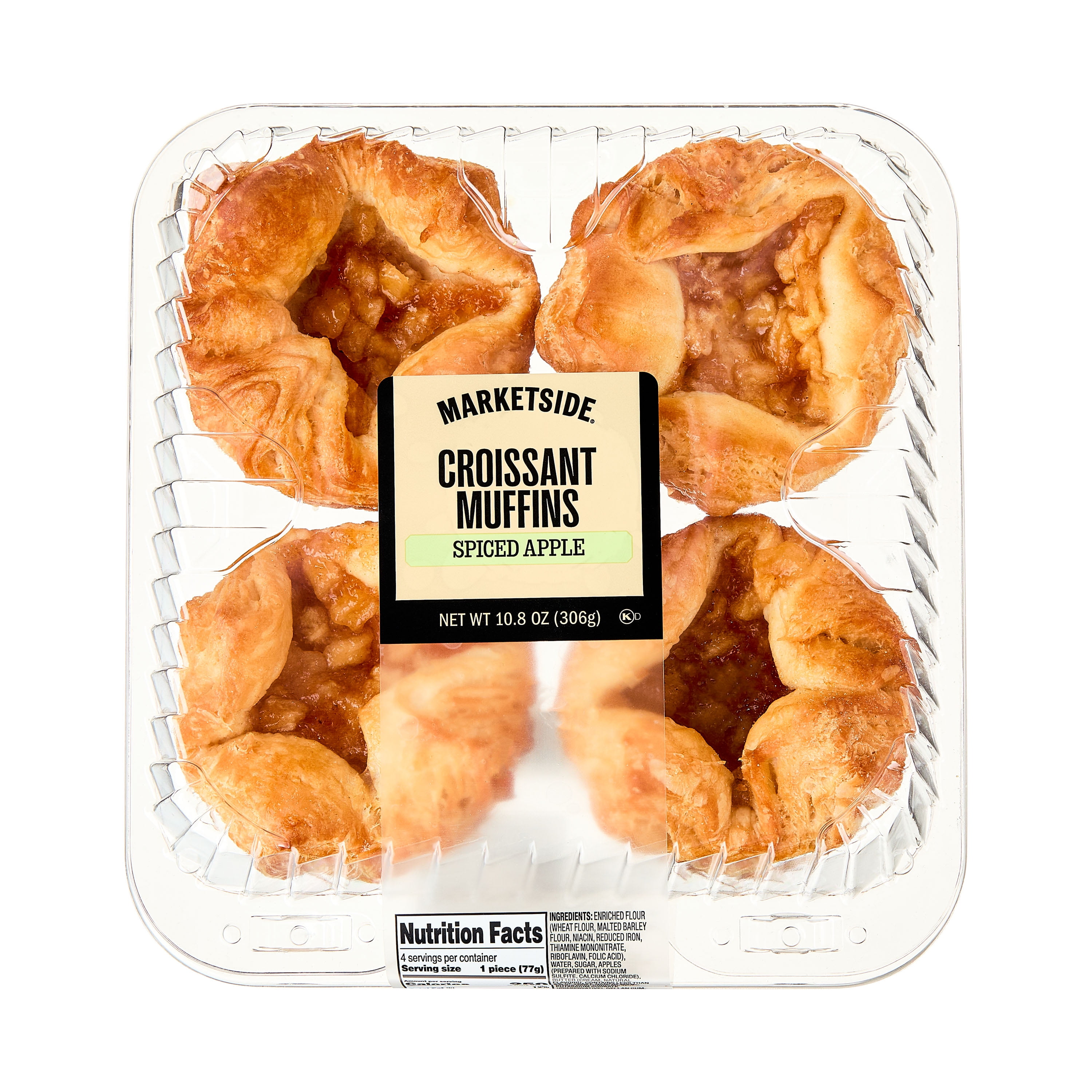 Marketside Spiced Apple Croissant Baked Muffins, 10.8 oz, 4 Count ...