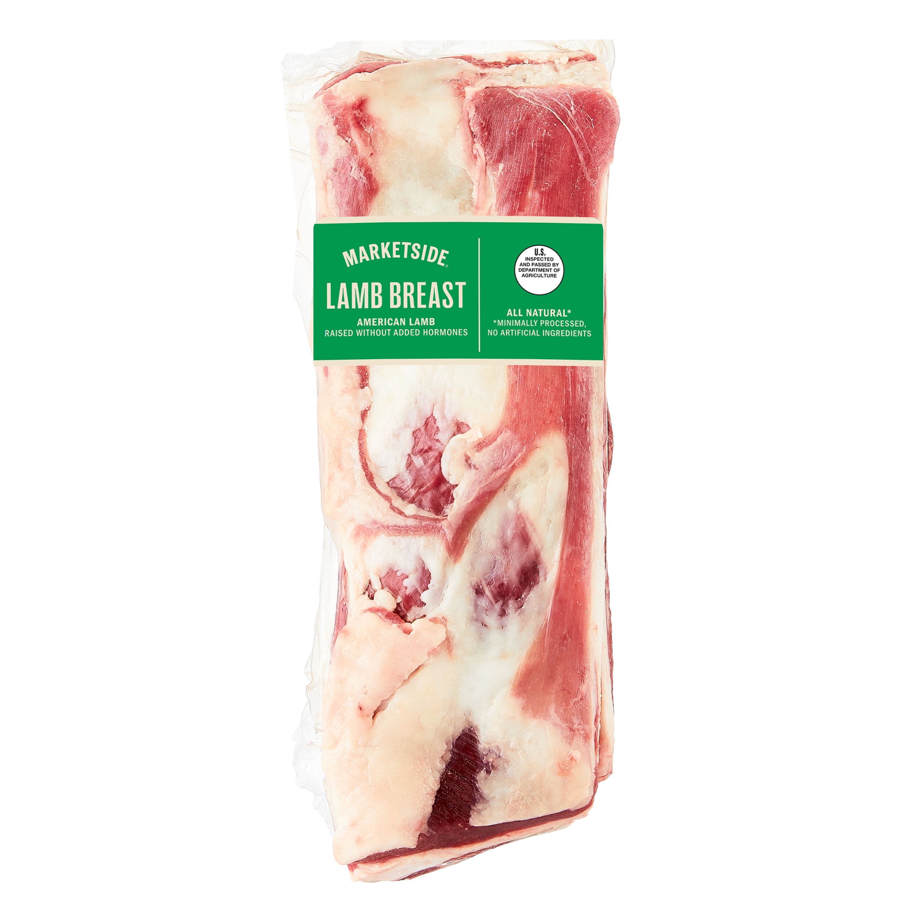Marketside Lamb Breast, 2.2-3.8 lb, Split Lamb Belly, USDA Inspected ...