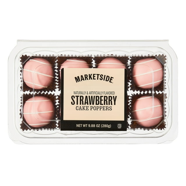 Marketside Strawberry Cake Poppers, 9.88 oz, 8 Count - Walmart.com