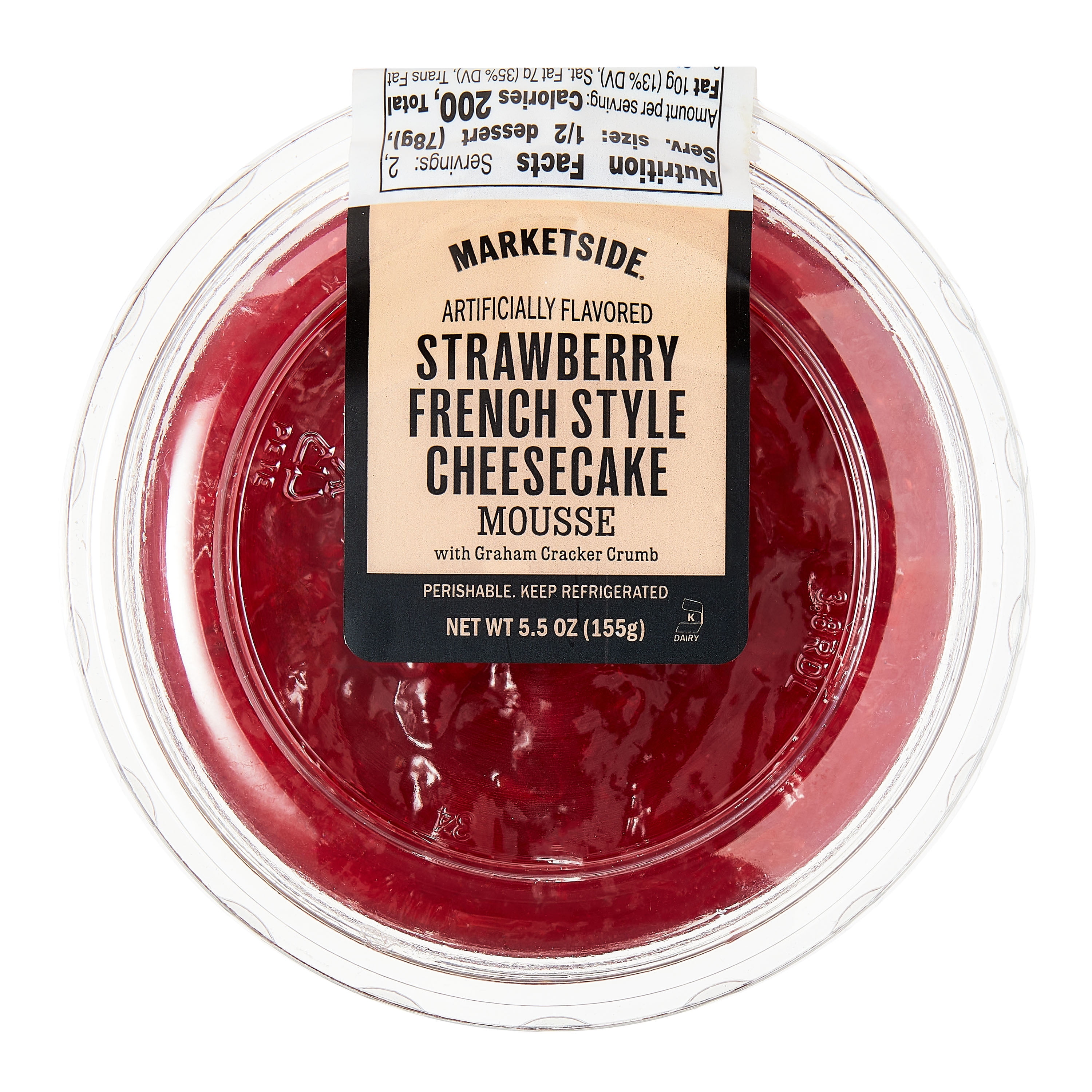 Marketside Strawberry French Style Cheesecake Cup, 5.5 Ounces ...