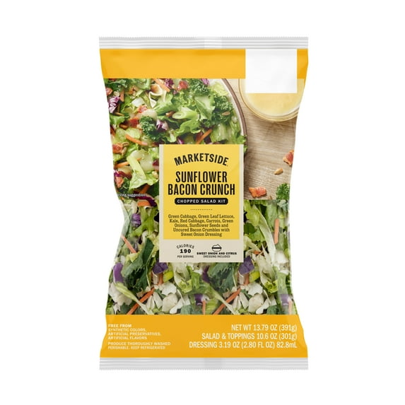 Marketside Sunflower Bacon Crunch Chopped Salad Kit 10.6 oz Bag with ...