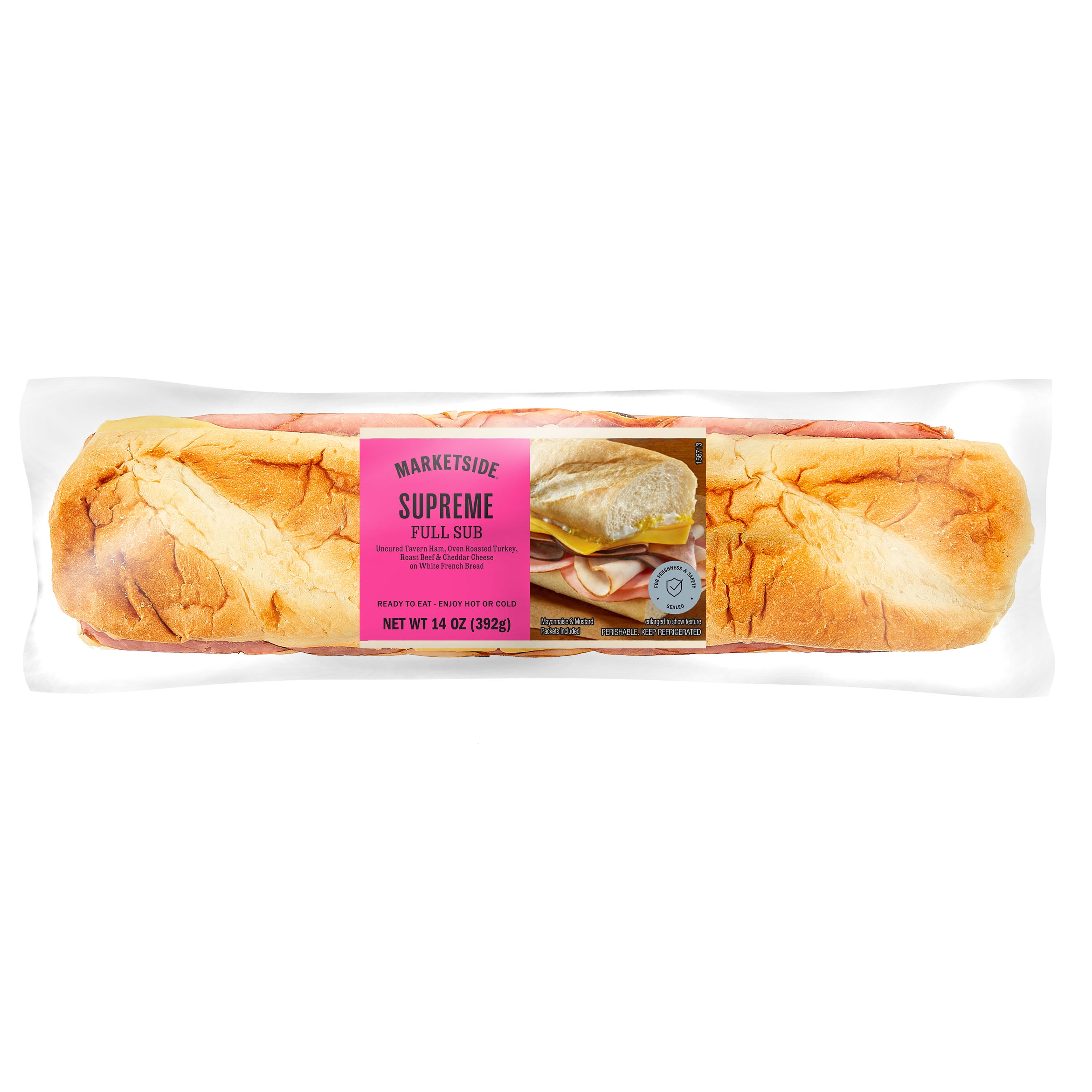 Marketside Supreme Full Sub Sandwich, 14oz, 1 Count (Fresh) - Walmart.com