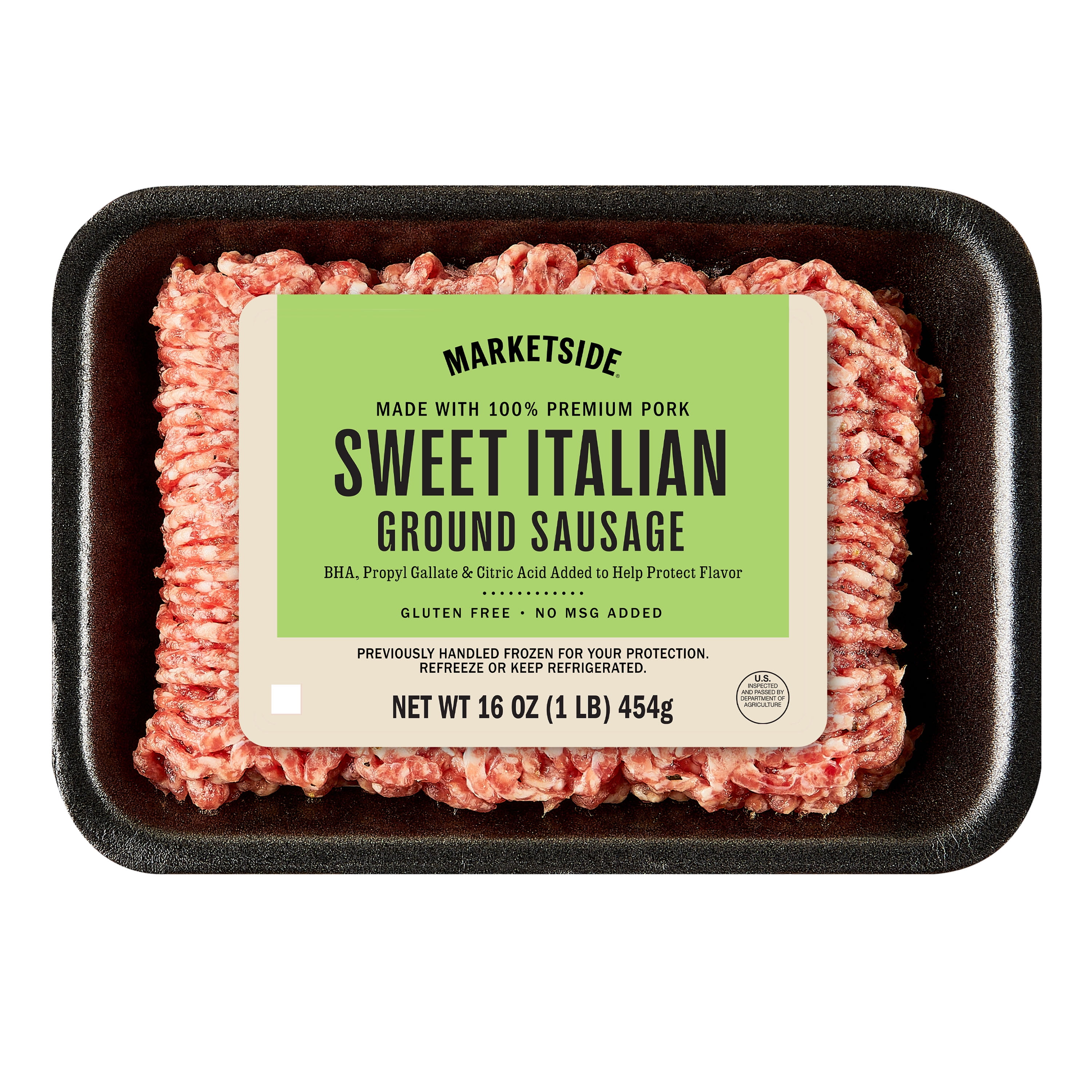 Marketside Sweet Ground Italian Sausage Pork 1lb Fresh - Walmart.com