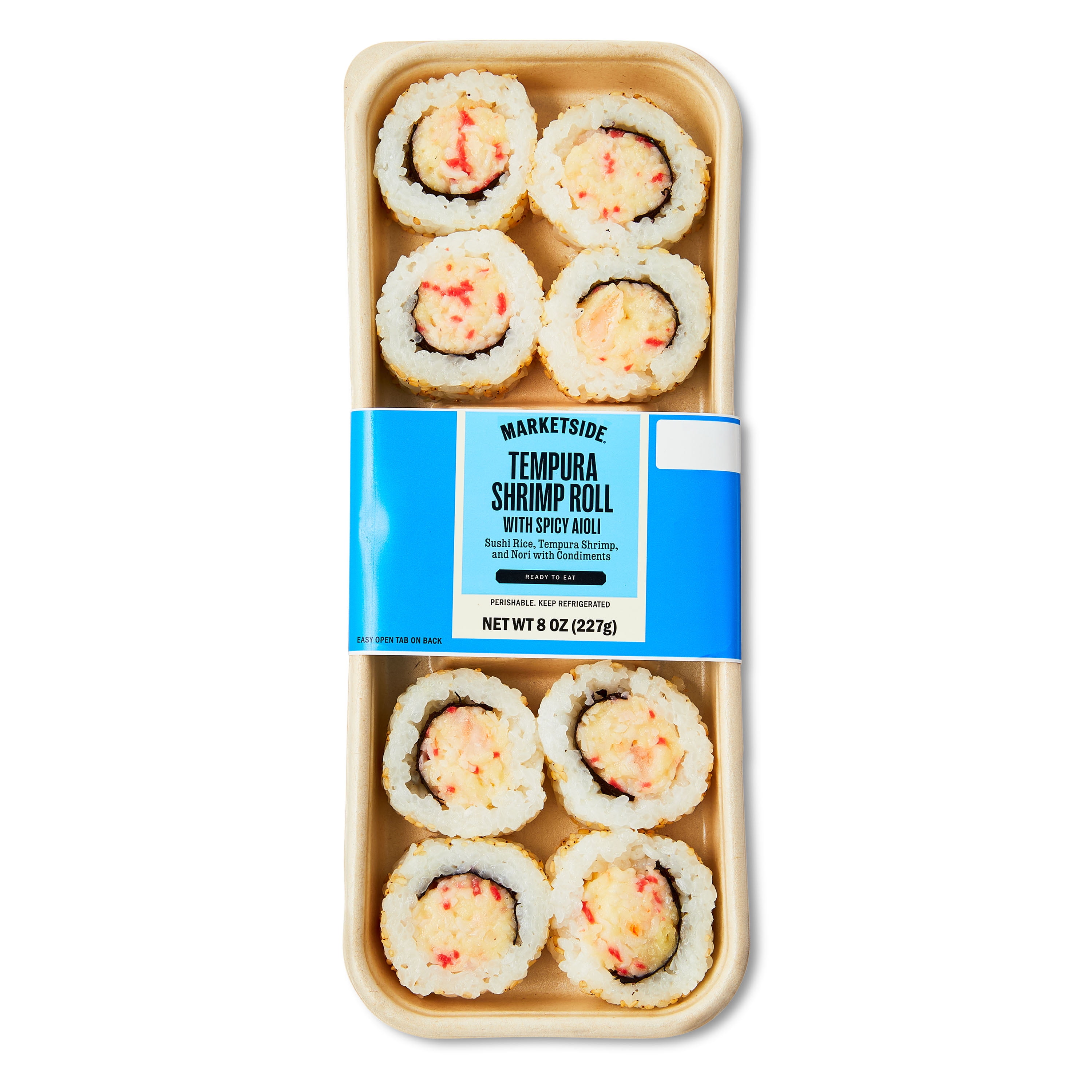 Marketside Tempura Shrimp Sushi Roll with Spicy Aioli 8 oz Ready to Eat ...