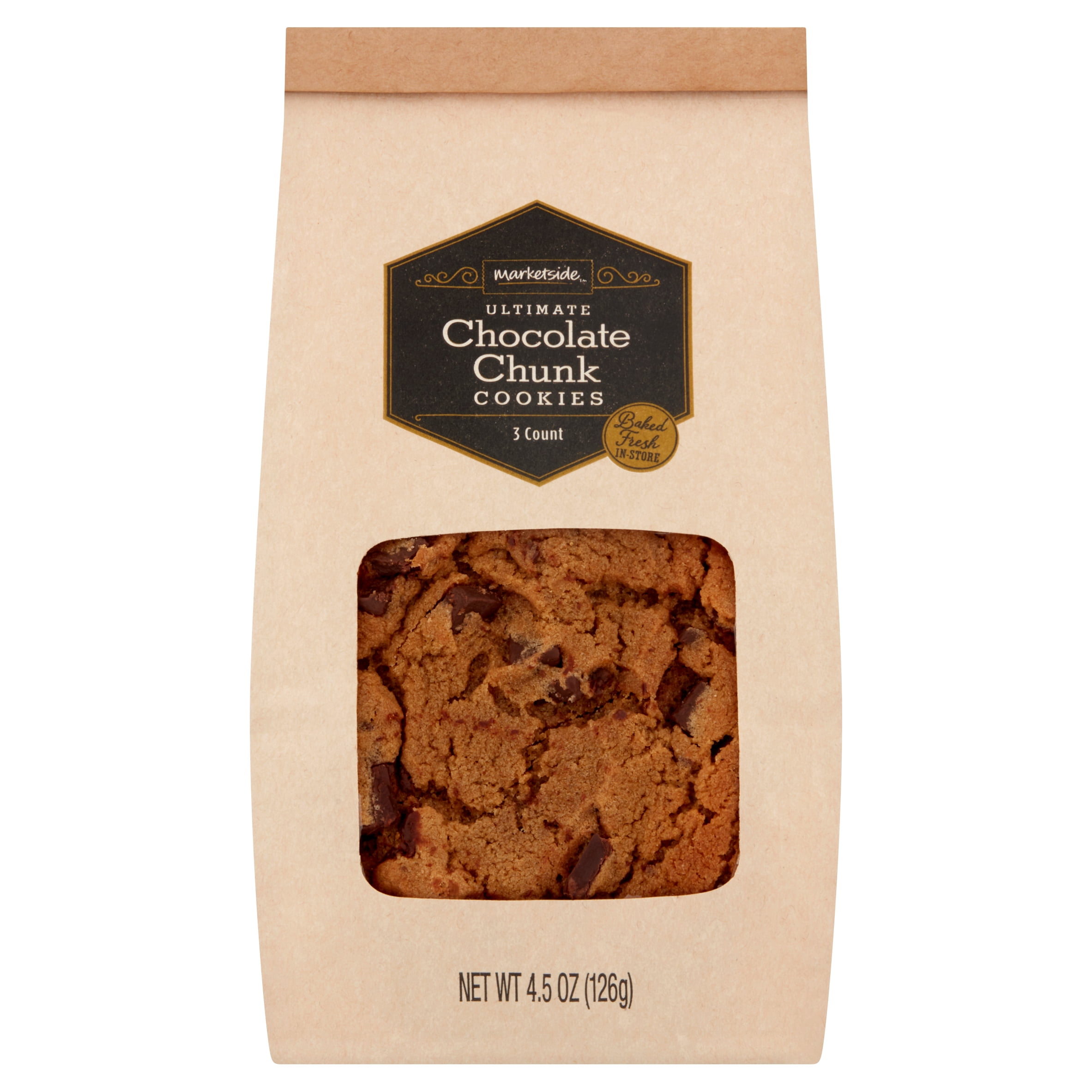 Marketside Ultimate Chocolate Chunk Cookies, 4.5 oz, 3 Count - Walmart.com