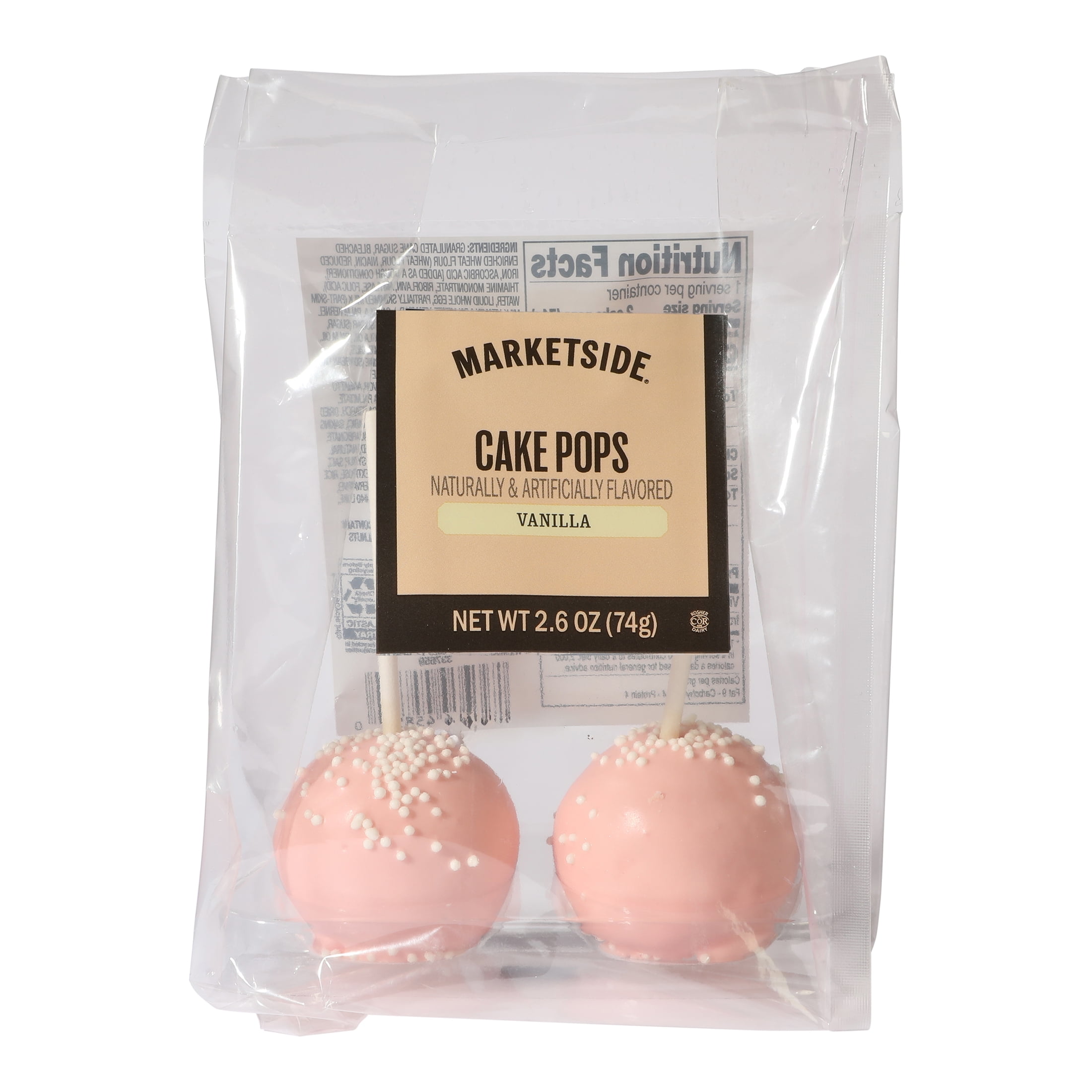 Marketside Vanilla Cake Pops 2ct - Walmart.com