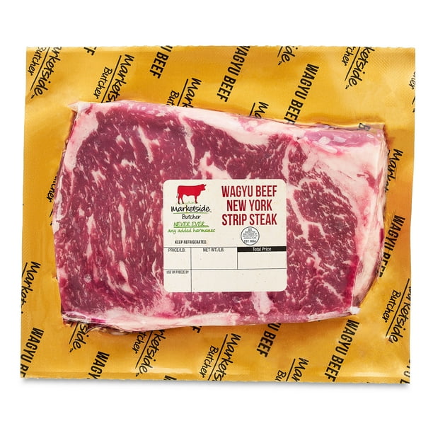 Marketside Wagyu Beef New York Strip Steak, 0.38-0.77 lb - Walmart.com