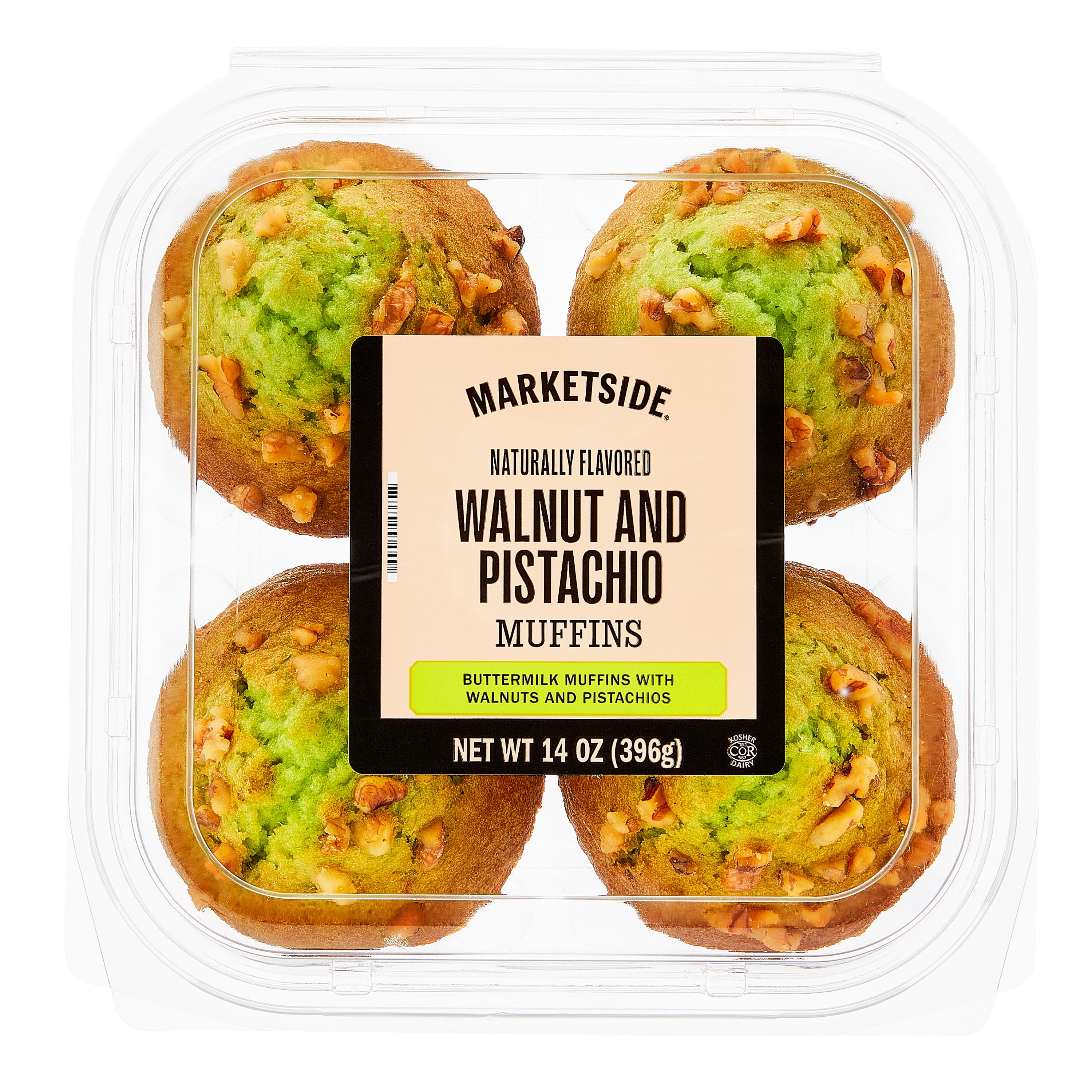 Marketside Walnut & Pistachio Baked Muffins, 14 oz, 4 Count - Walmart.com