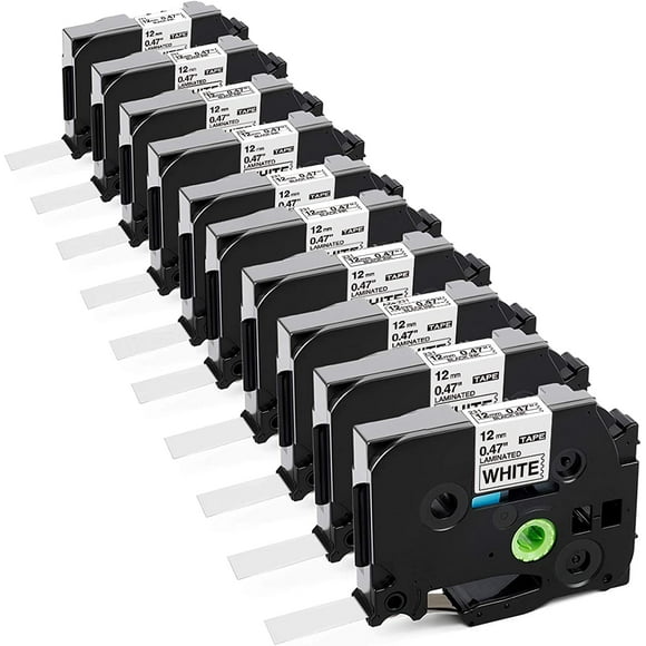 12mm 47 Laminated White Tz Tape