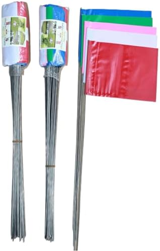 Marking Flags, 5 Colors Safety Flags for Outside, Yard Marking Flags ...