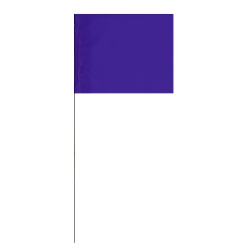 Marking Flags Purple 4" X 5" Flag With 21" Wire Staff (100 Flags ...