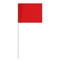 Marking Flags Red 4" X 5" Flag With 21" Wire Staff (100 Flags ...