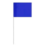 Marking / Survey Flags, 4" X 5" W/21" Wire, Several Colors, Blue - 100 ...