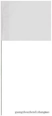 Marking/Survey Flags, 4" X 5" W/21" Wire, Several Colors, White - 100 ...