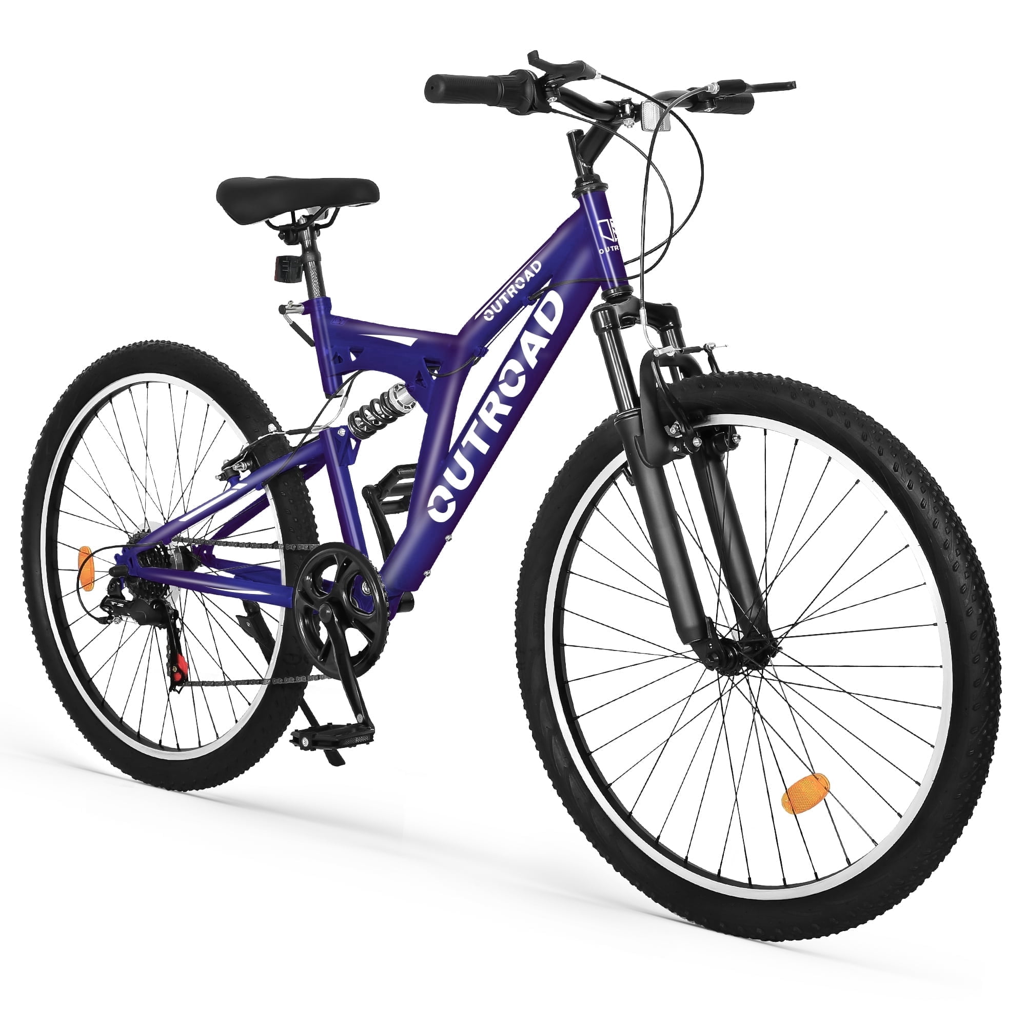 Marknig 26 inch Mountain Bike, 7 Speed Adult Bicycle with High-Carbon ...