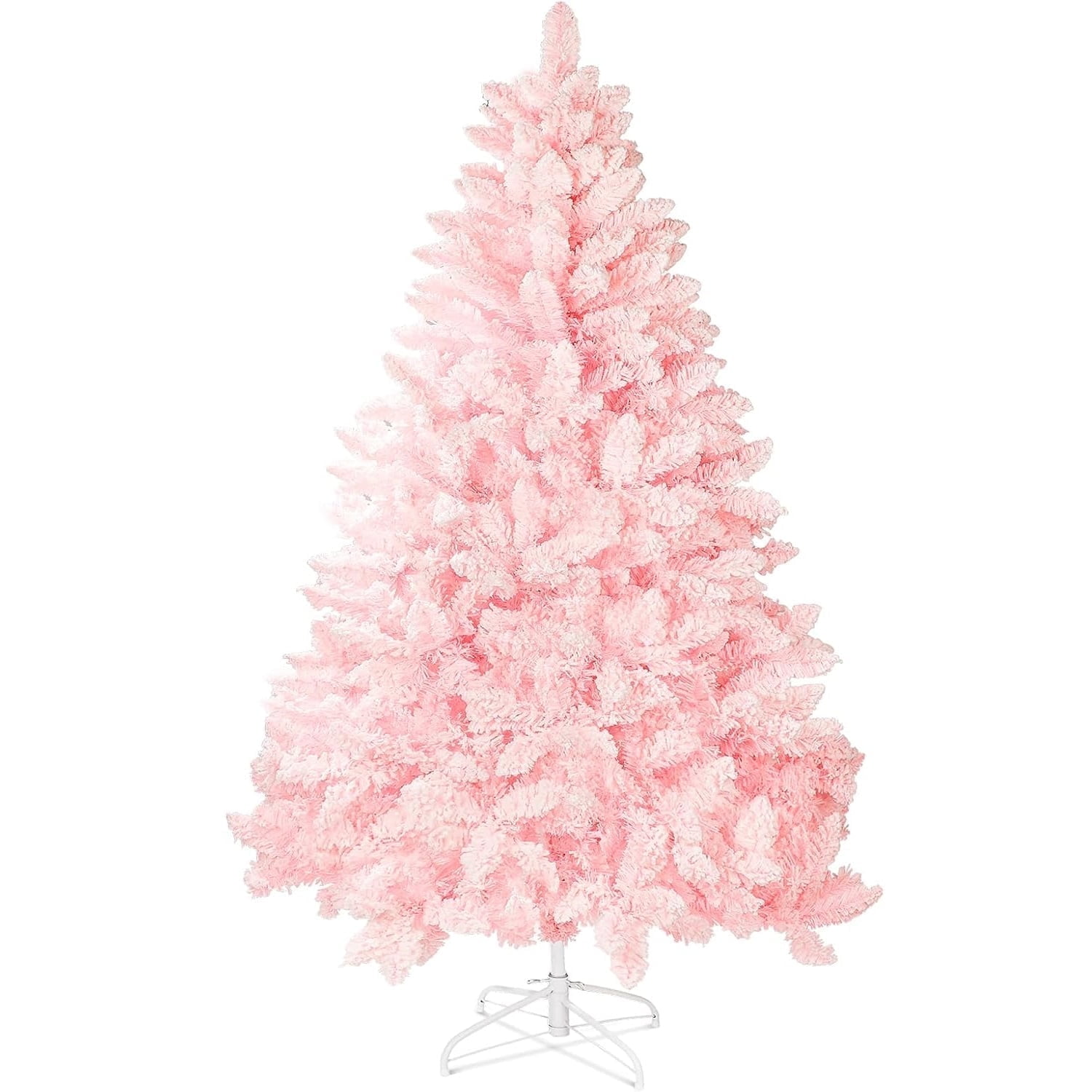Marknig 6ft Snow Flocked Christmas Tree Premium Hinged Artificial Pine ...