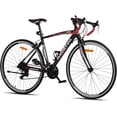 MarKnig, Road Bike, 21 Speed 700C Wheels, Red with Aluminum Frame ...