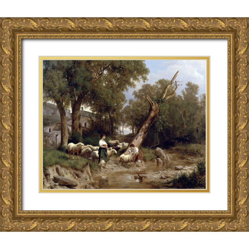 Marko, Andras 32x26 Gold Ornate Wood Framed with Double Matting Museum ...