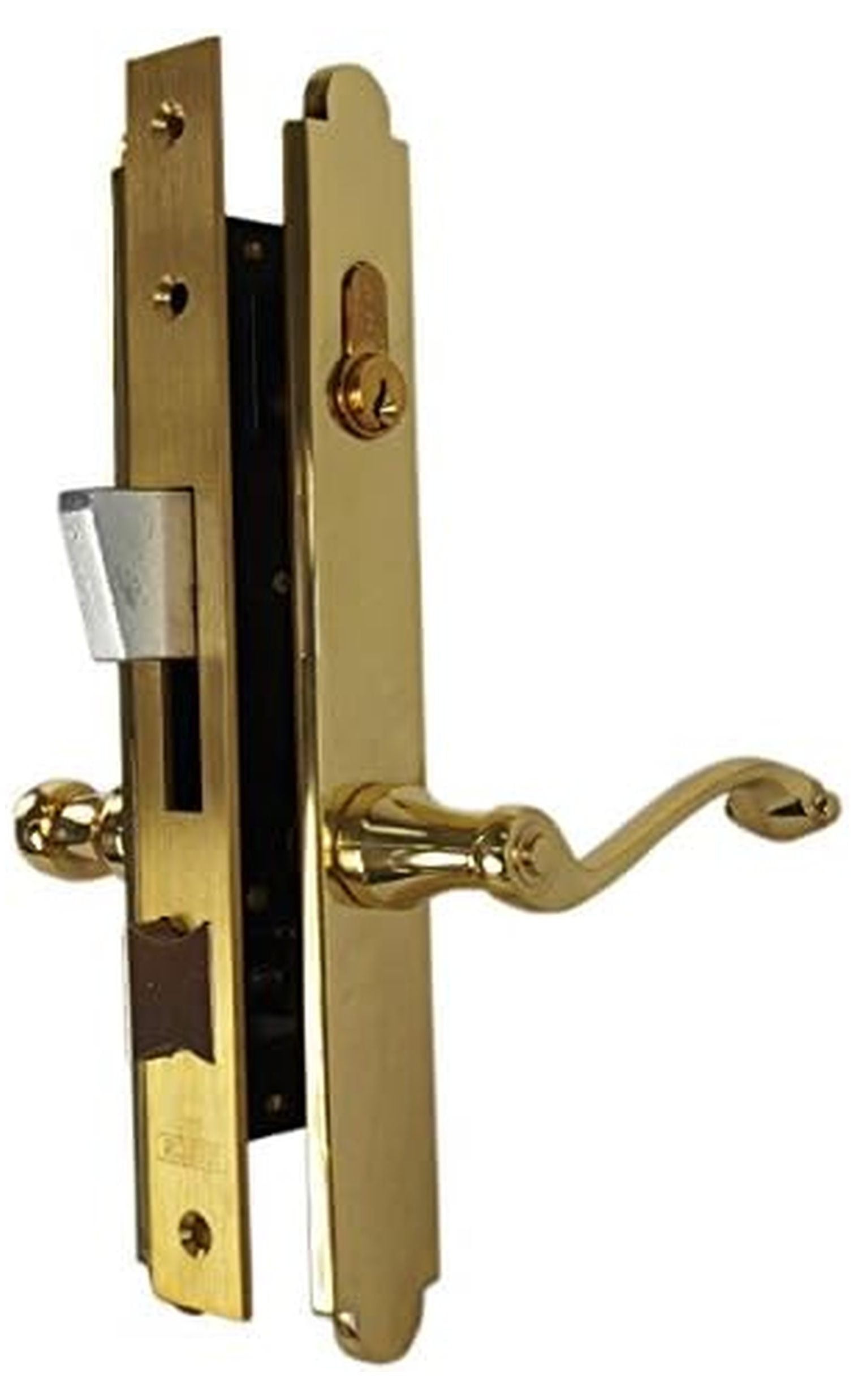 Marks 2750C Polished Brass US3 Mortise Entry Lever Double Cylinder ...