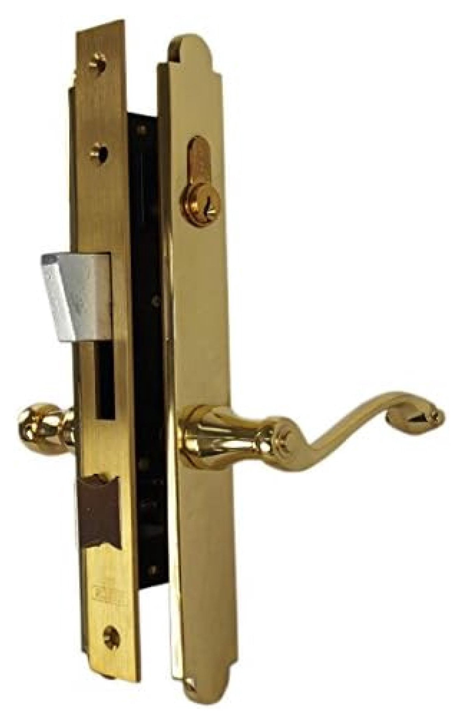 Marks 2750C Polished Brass US3 Mortise Entry Lever Double Cylinder ...