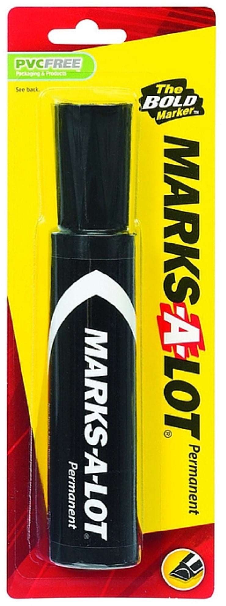 Marks-A-Lot Jumbo Chisel Tip Permanent Marker, Black 1 ea (Pack of 3 ...