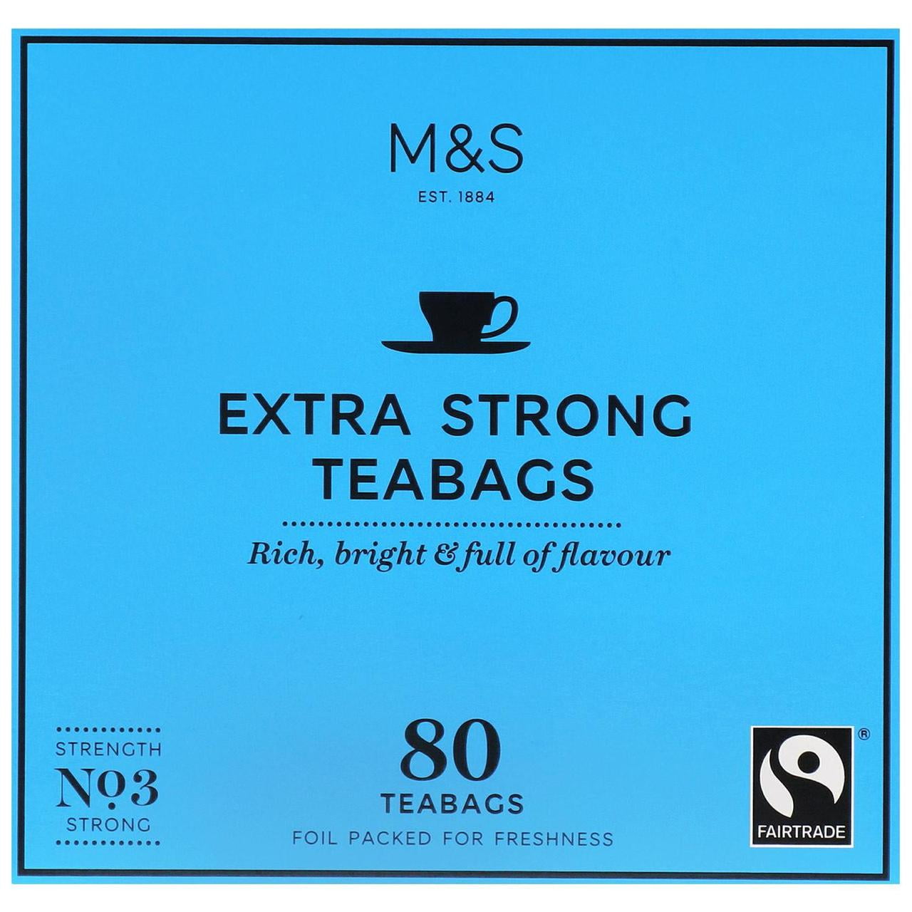 Marks & Spencer M&S Fairtrade Extra Strong Tea Bags 80 per pack ...
