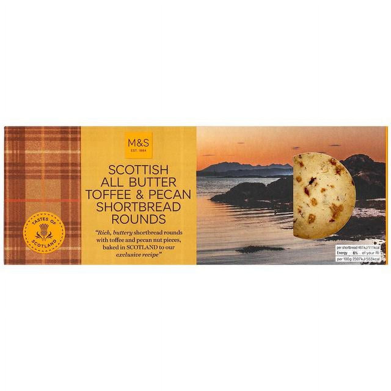 Marks And Spencer Scottish All Butter Toffee And Pecan Shortbread Rounds 180g