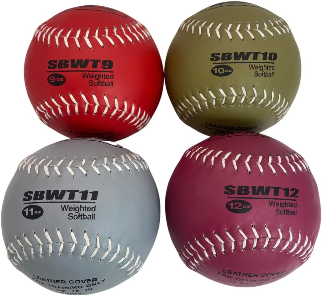 Markwort 12-Inch Weighted Softball Set - Pitching Training Balls ...