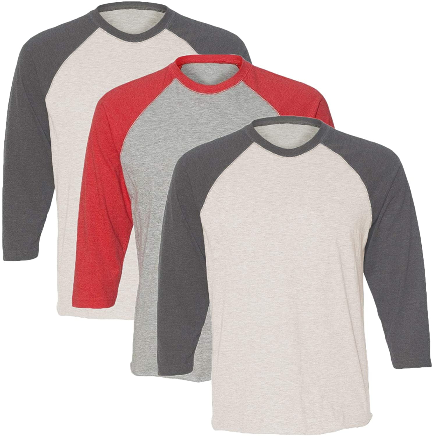 Marky G Apparel Girls' Baseball 3/4 Sleeve T-Shirt (Pack of 3 ...