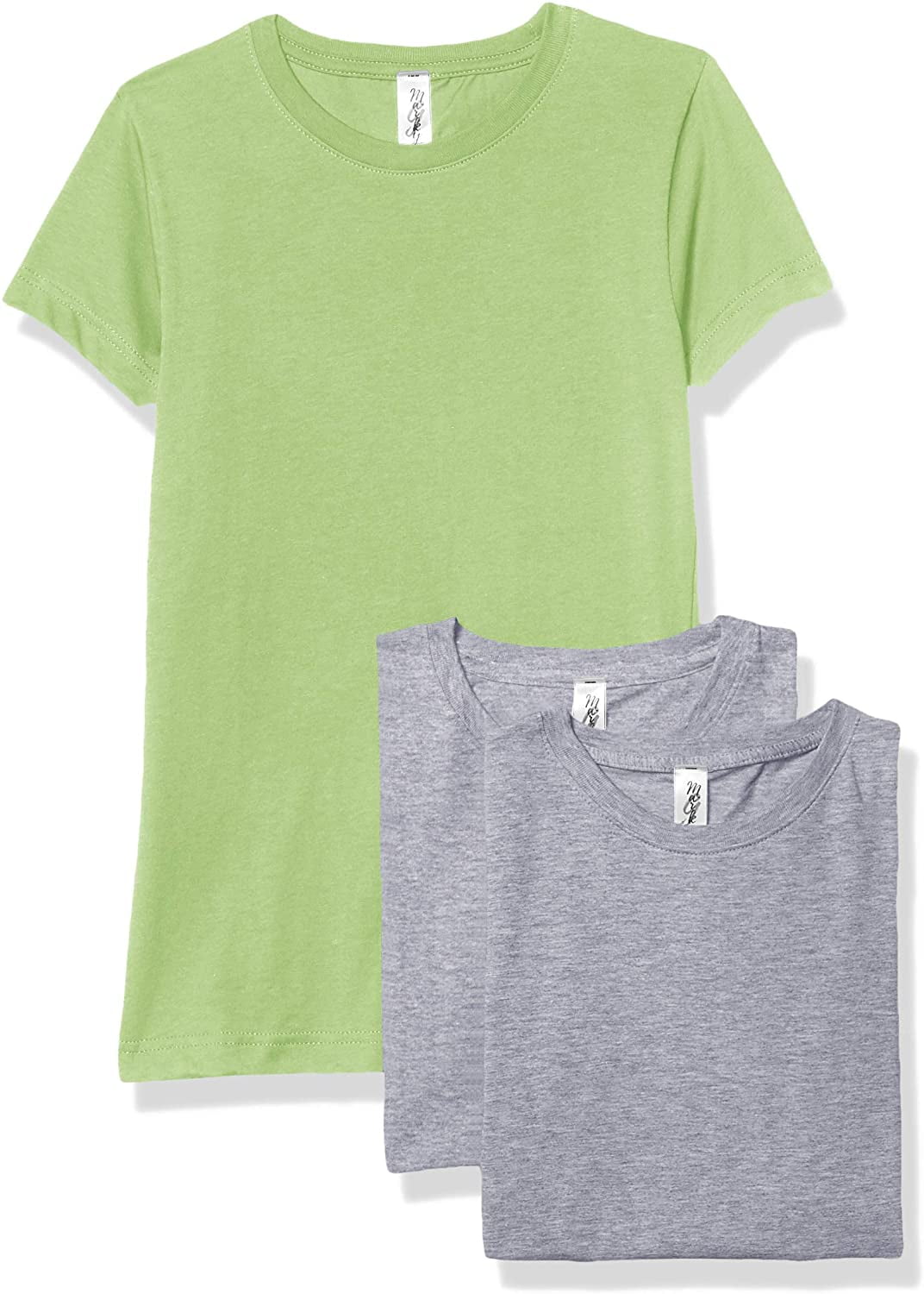 Marky G Apparel Girls' Short-Sleeve Crew Neck Slim-Fit T-Shirts 100% ...