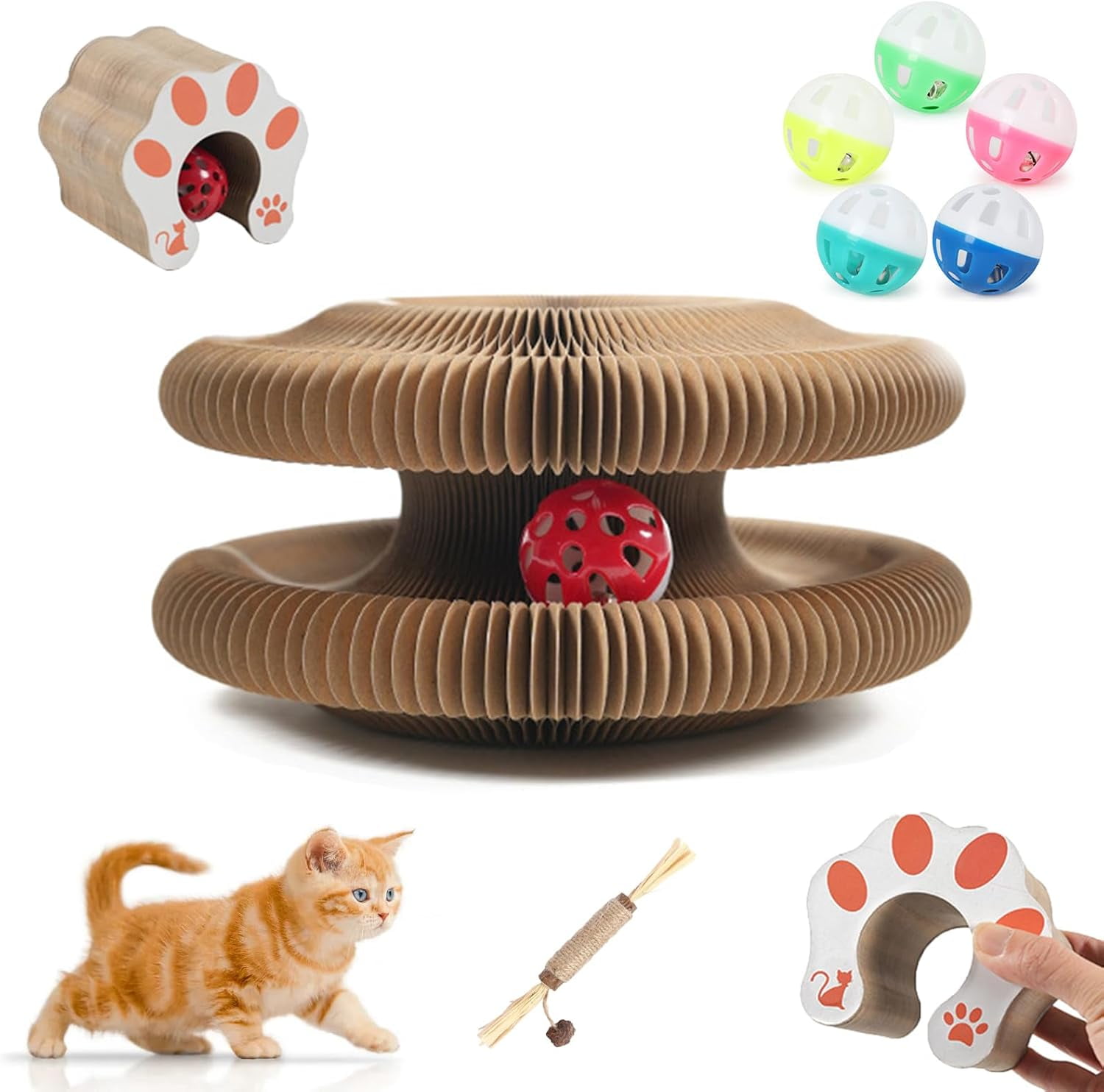 Marlene Kitty Kurlz Cat Toy, Reversible Infinity Kitty Kurlz Toy, Kitty ...