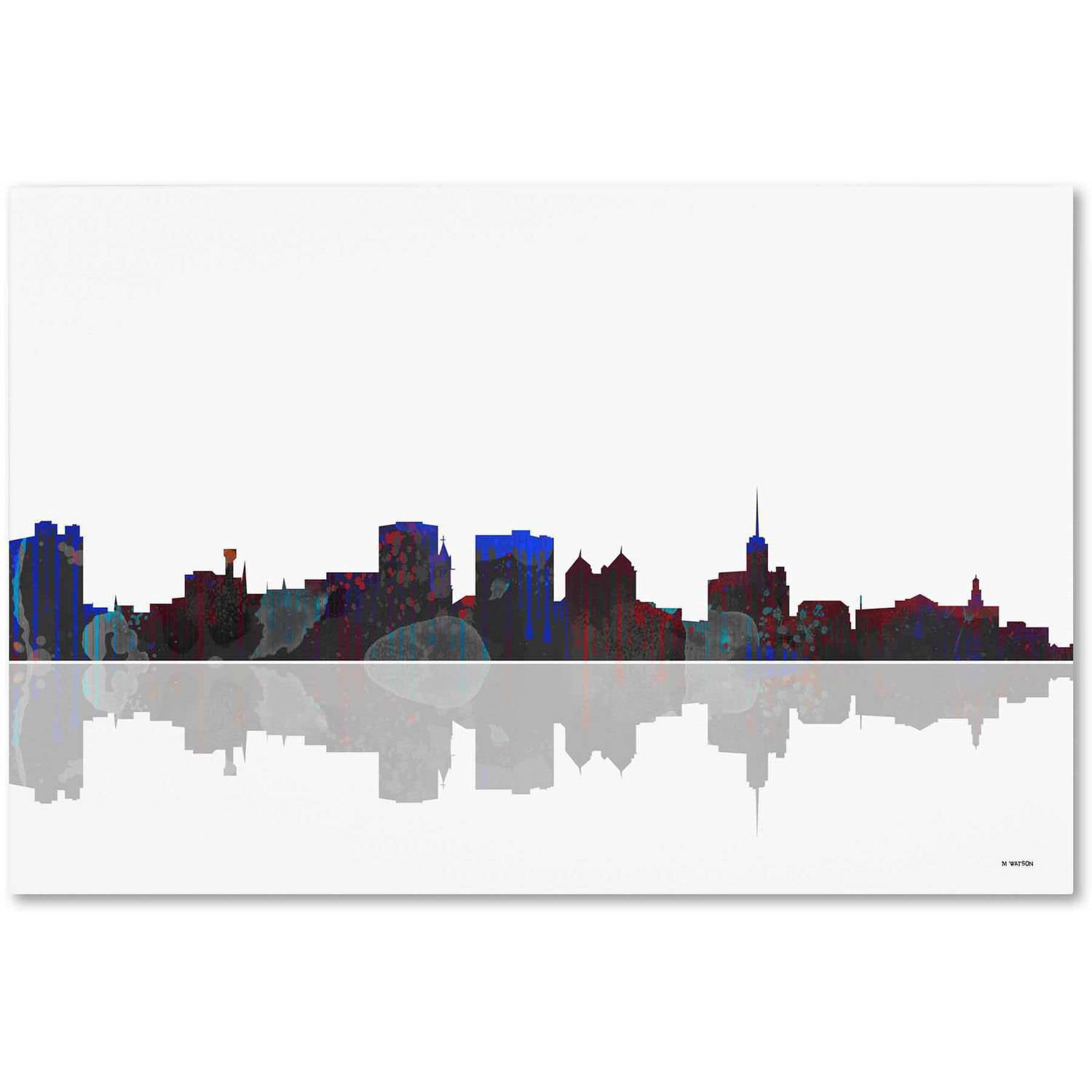 Marlene Watson "Buffalo New York Skyline" Canvas Art - Walmart.com