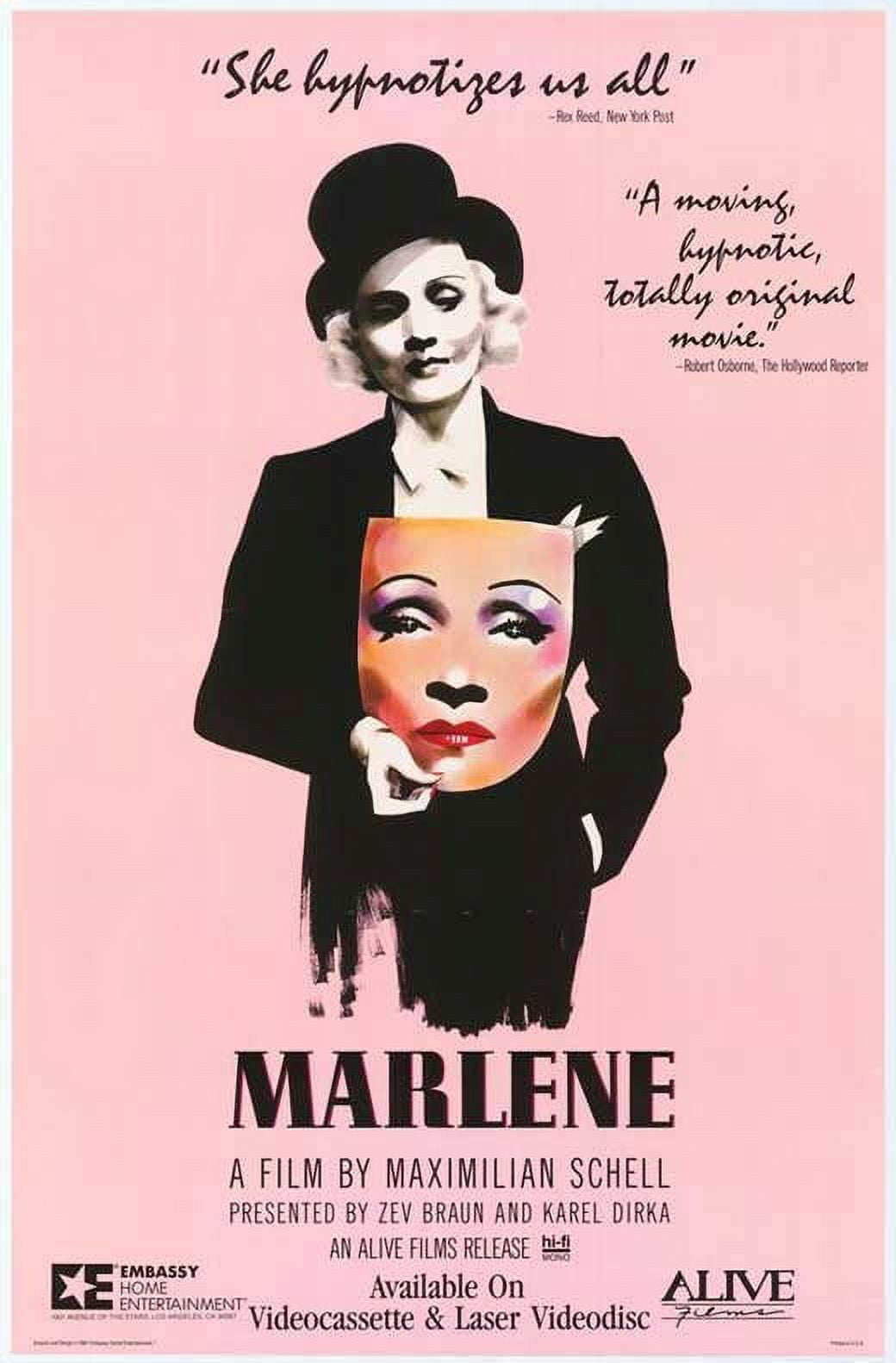 Marlene - movie POSTER (Style A) (27" x 40") (1984) - Walmart.com