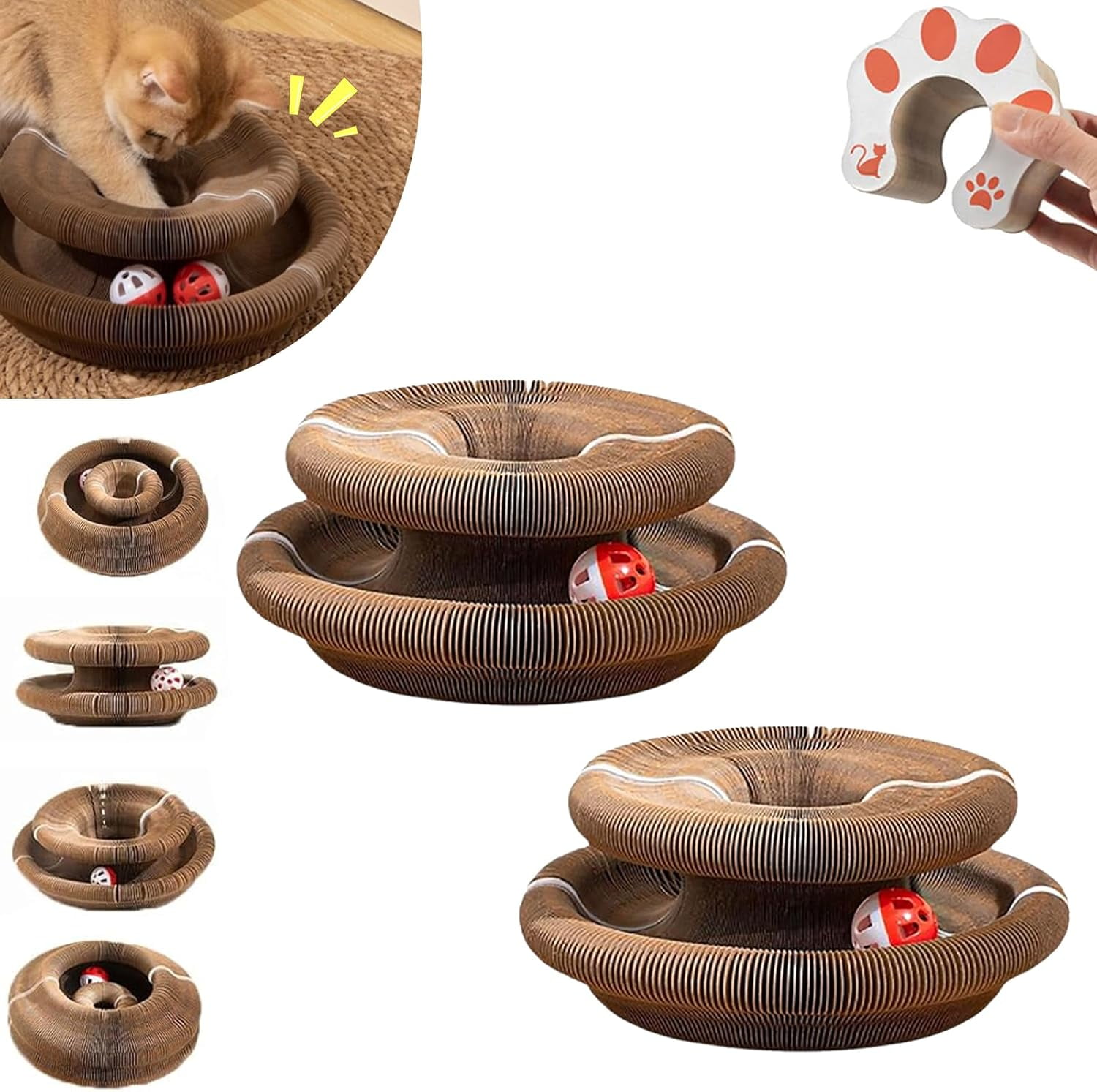 Marlenes Pet Shop, Kitty Curlz, Marlenes Kitty Curl, Magic Organ Cat Toy, Interactive Scratch ...