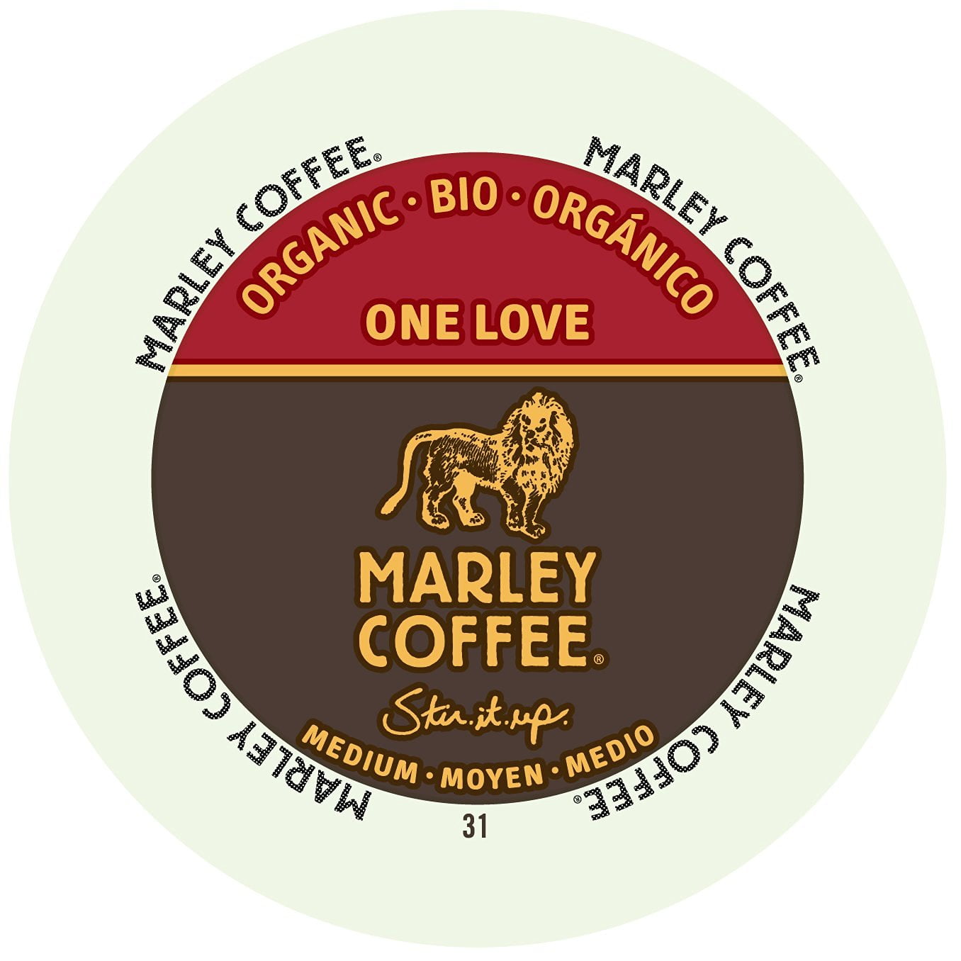 Marley Coffee One Love Medium Organic, RealCup portion pack for Keurig ...