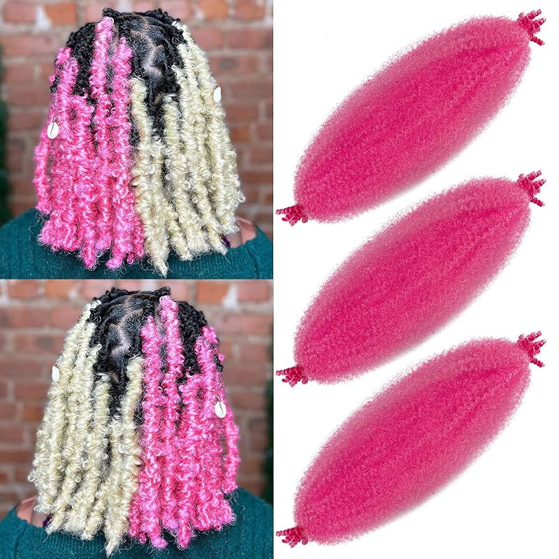 Marley Twist Braiding Hair 16 Inch Springy Afro Twist Hair 3 Packs ...