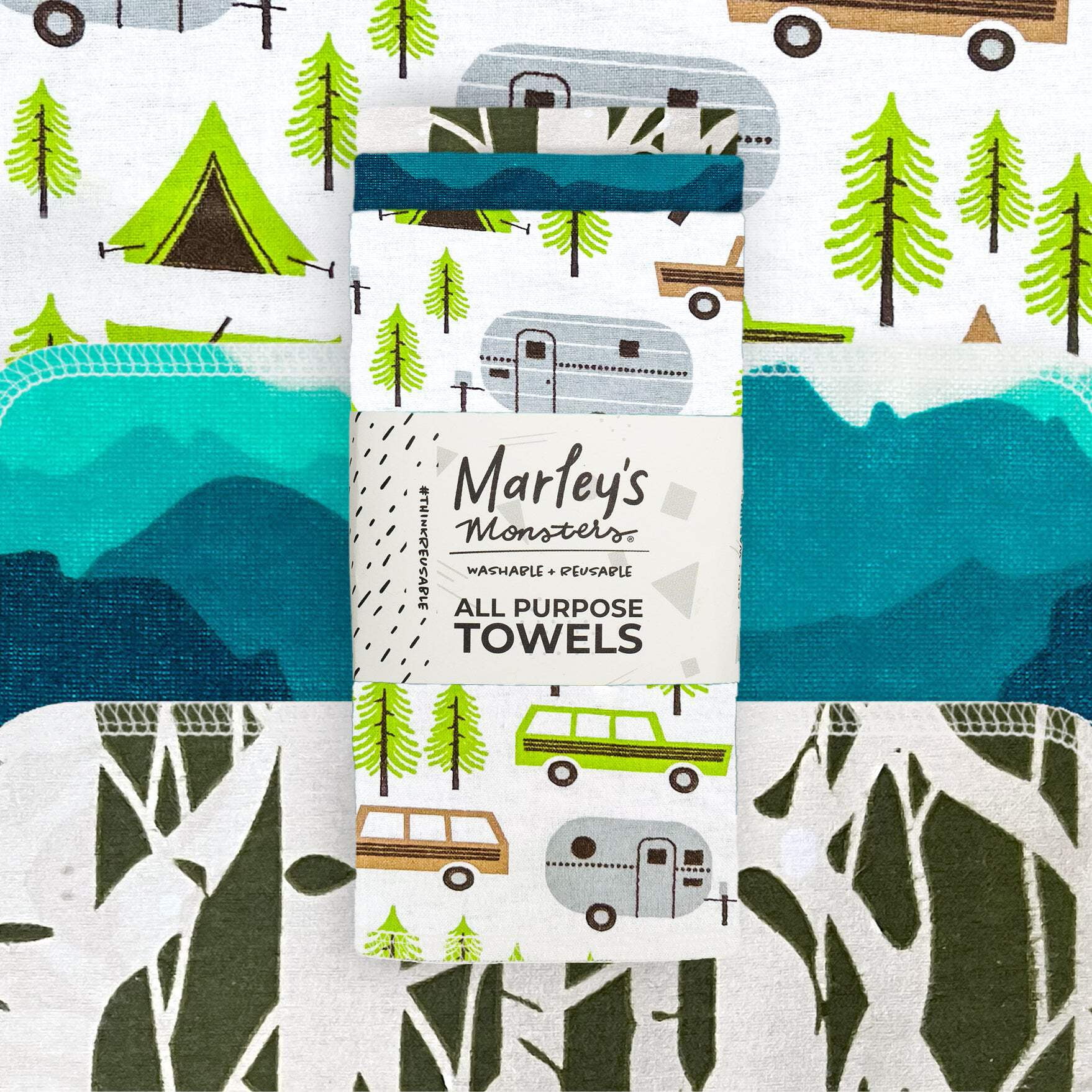 Marley's Monsters All Purpose Towels: 3 Count Pack - Cotton Flannel ...